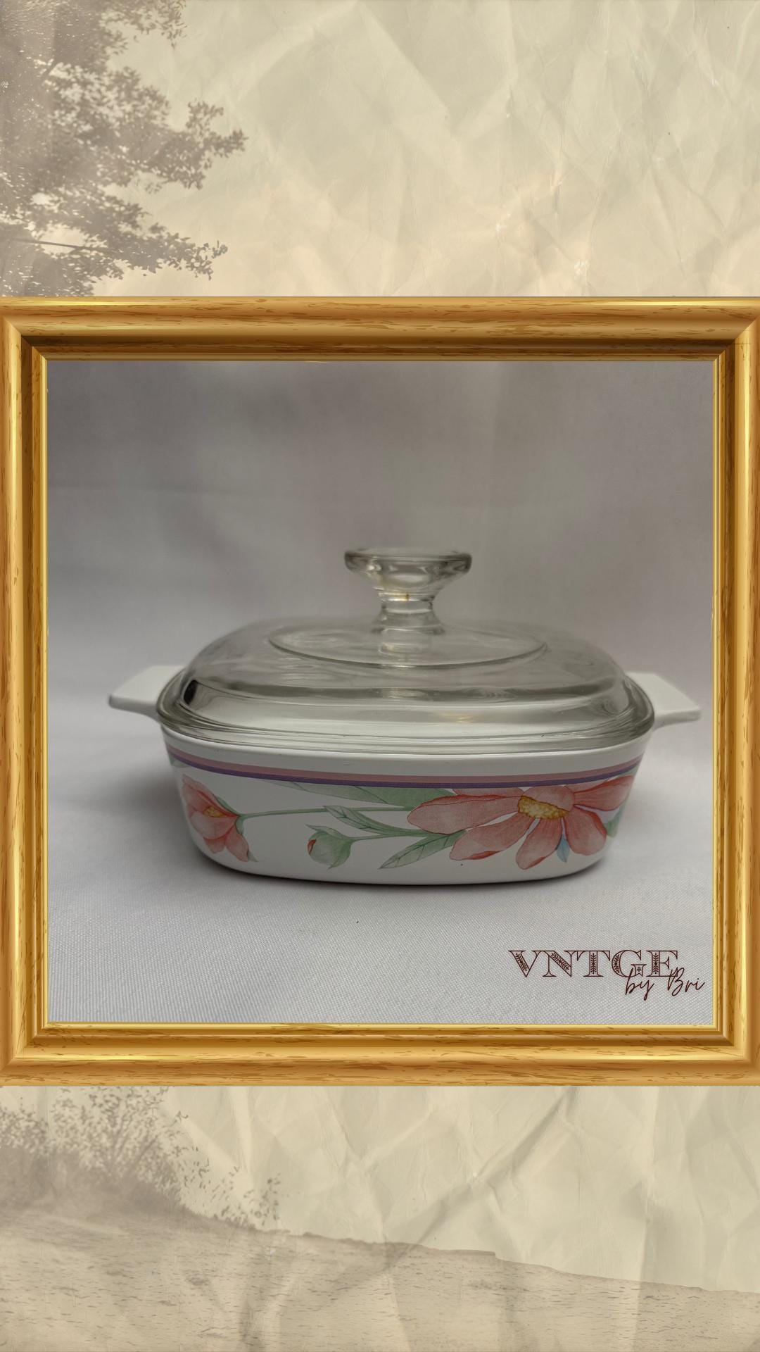 Vintage Corning Ware Peony Casserole Dish With Lid - Etsy