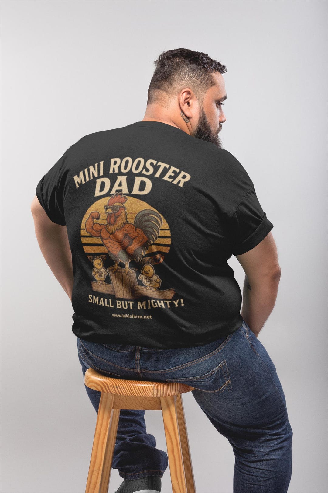 Funny Chicken Shirt, Mini Rooster Dad T-shirt, Farmer Dad Shirt ...