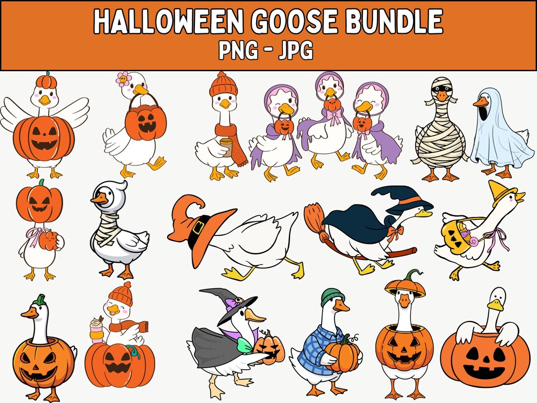 Halloween Goose SVG Bundle: Spooky PNG Designs (digital Download) - Etsy