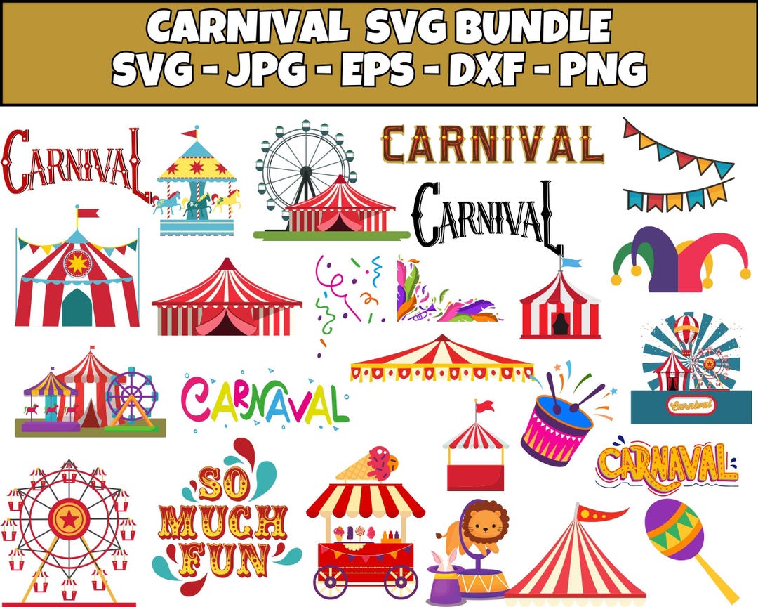 Carnival SVG Bundle: Circus Designs for Crafts (digital Download - Etsy