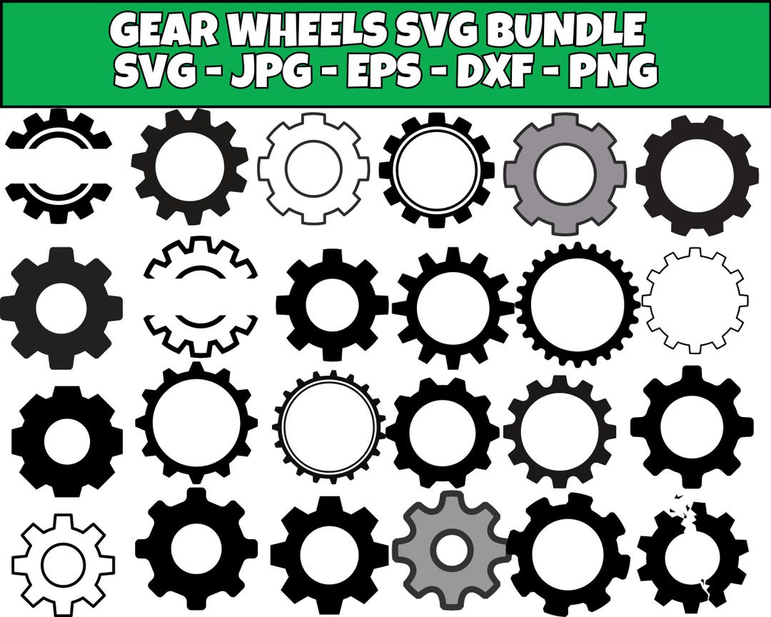 Gears SVG Bundle - Gears PNG Bundle - Gears Clipart - Gears SVG Cut ...