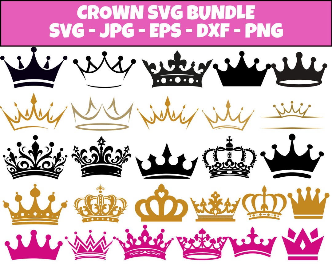 Royal Crown SVG File: King, Queen, Princess Tiara (cut File) - Etsy