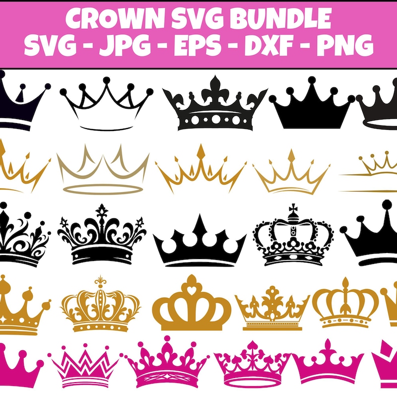 Tiaras Svg - Etsy