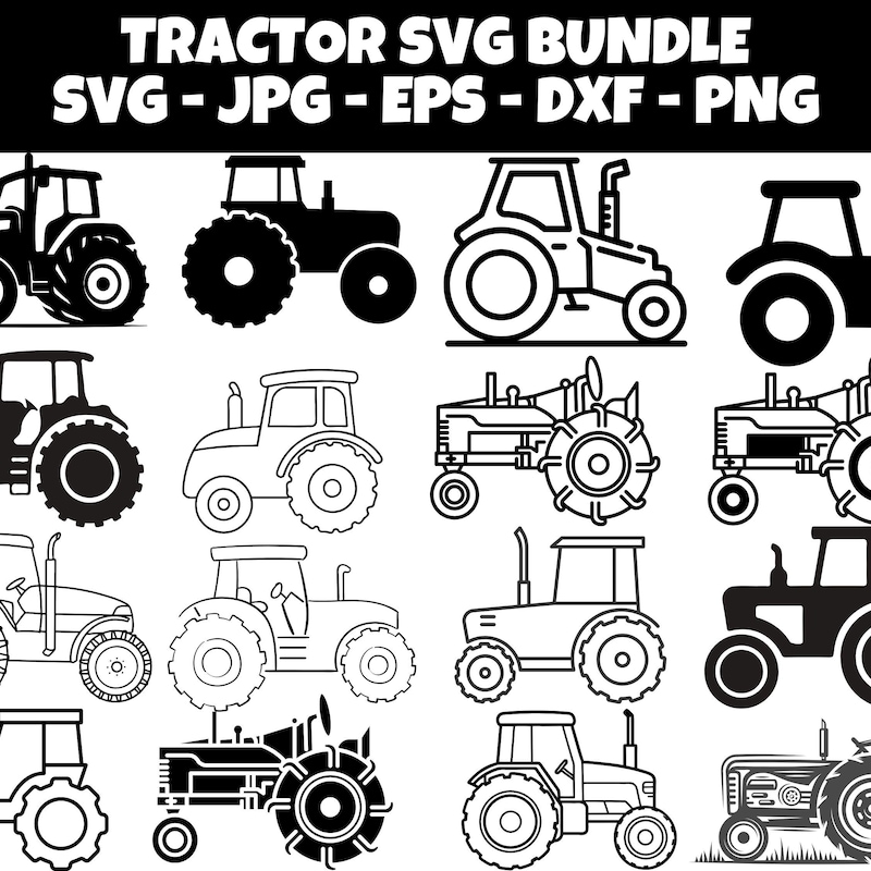 Tractor Svg - Etsy
