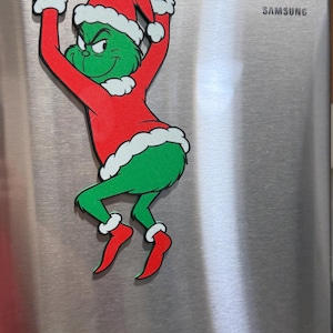 Grinch Hanging Shelf or Bookcase Ornament. Mantle Climber Christmas ...