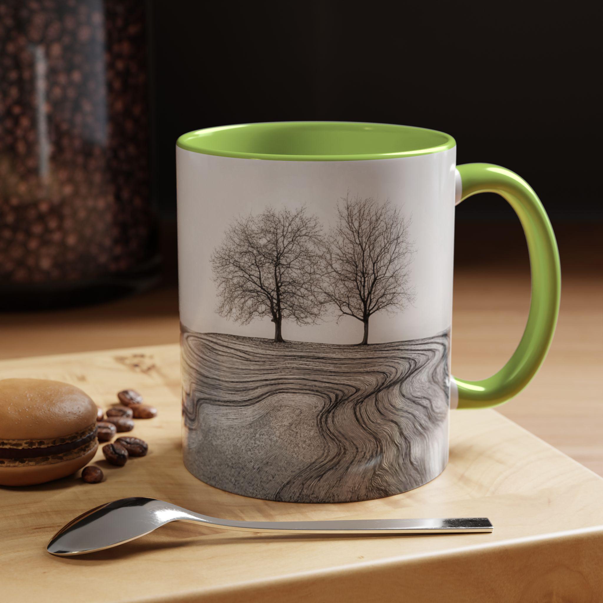 Mug, Nature Inspired Line Art Coffee Cup, Gift for Nature Lovers ...