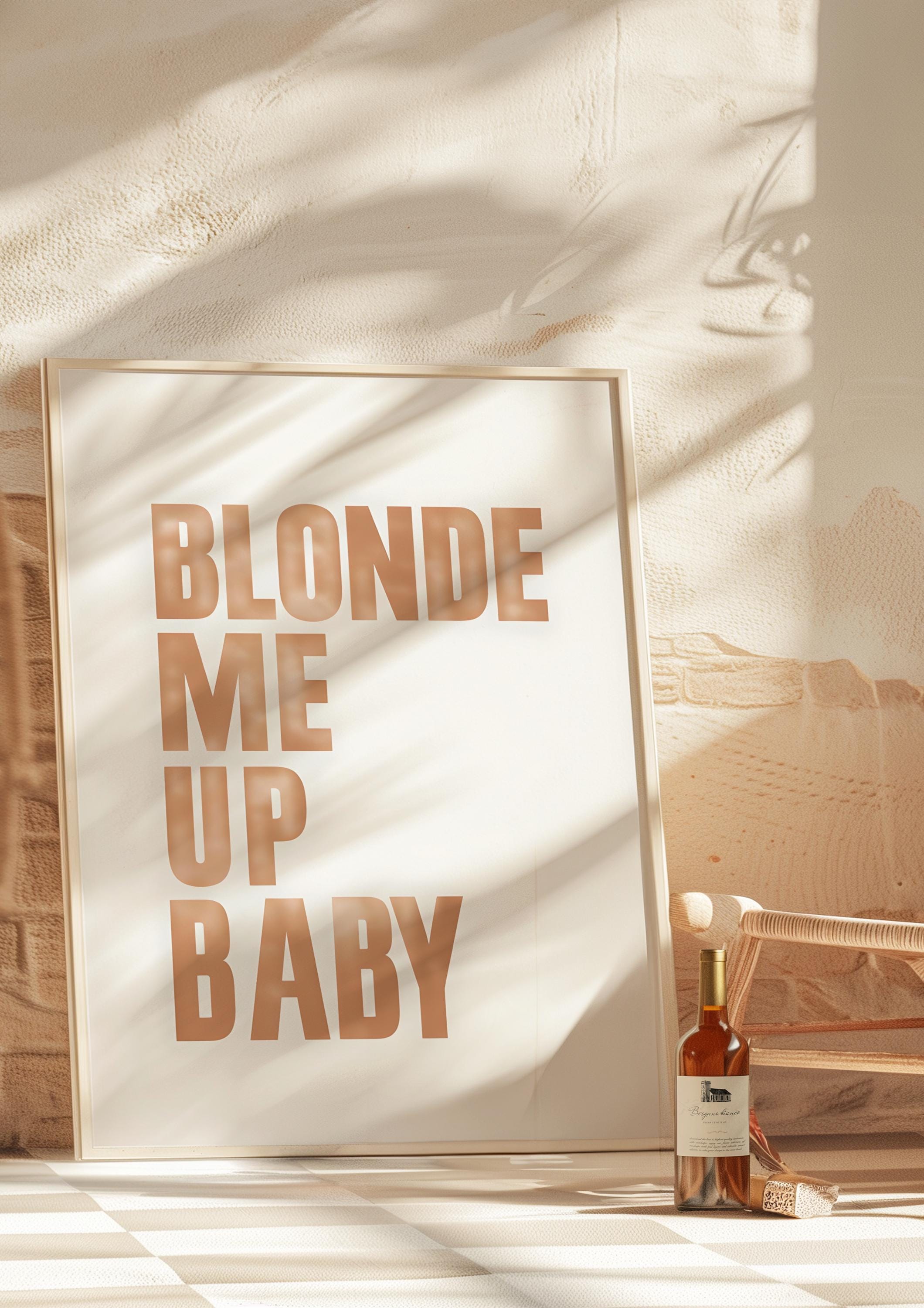 Blonde Me up Baby Poster Hairdresser Poster Beauty Clinic Decor Hair ...