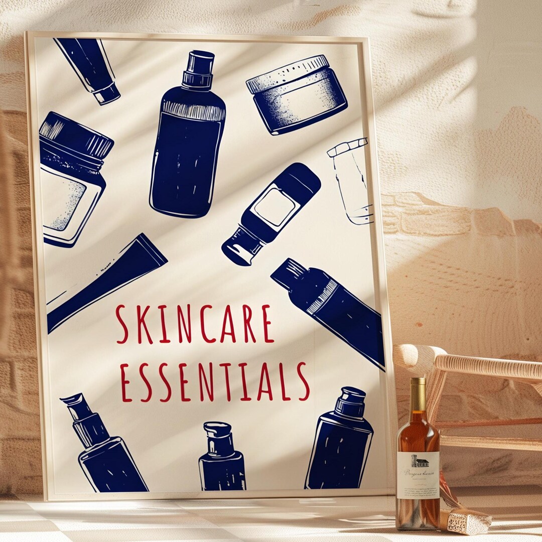 Skincare Essentials Poster: Beauty Salon Decor, Esthetician Gift - Etsy