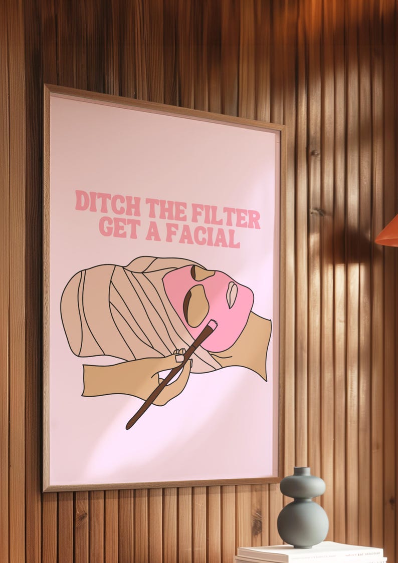 Facial Poster Facialist Wall Art Aesthetics Poster Face Anatomy ...