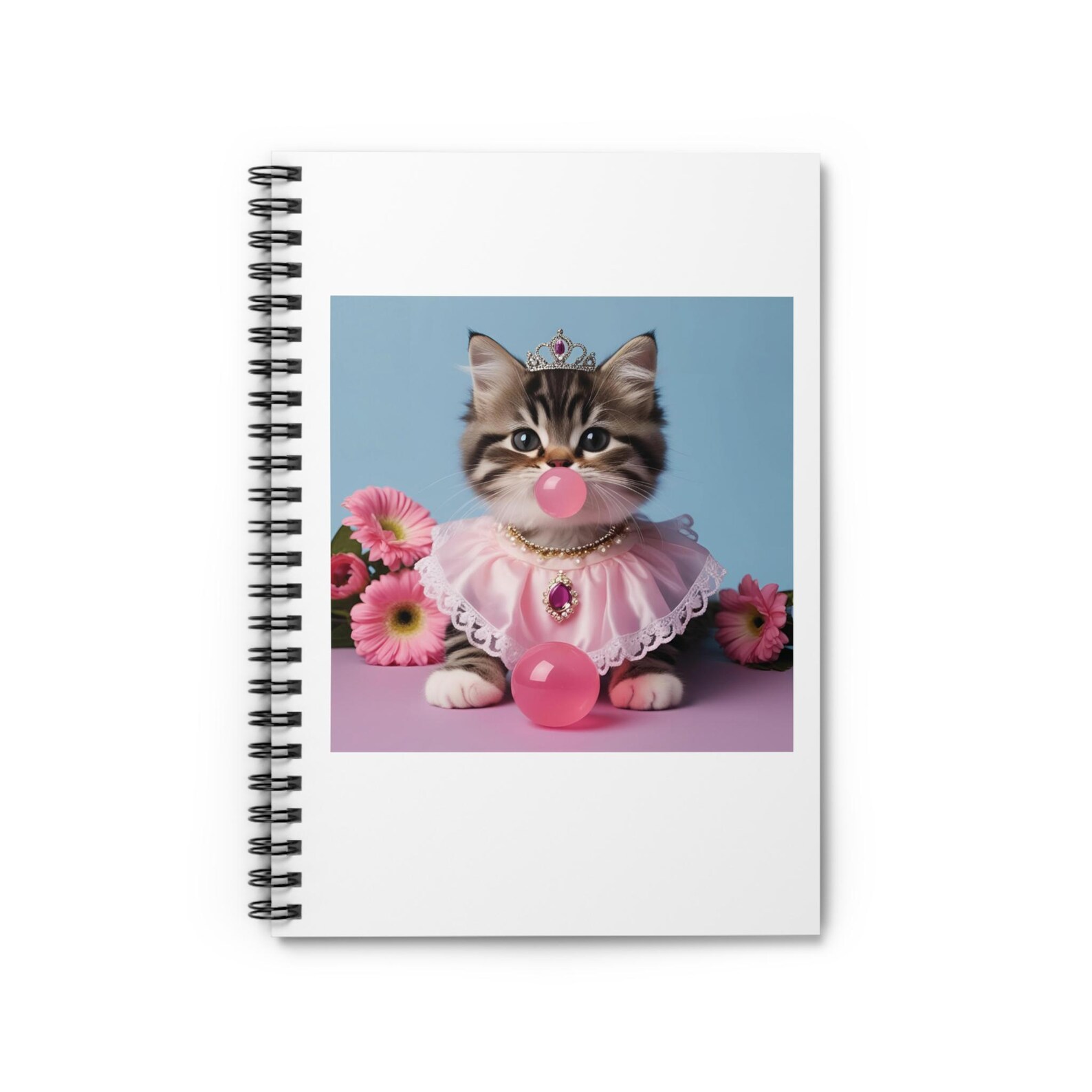 Cute Princess Kitten Journal - Aesthetic Diary, Cat Lover Gift, Pink ...