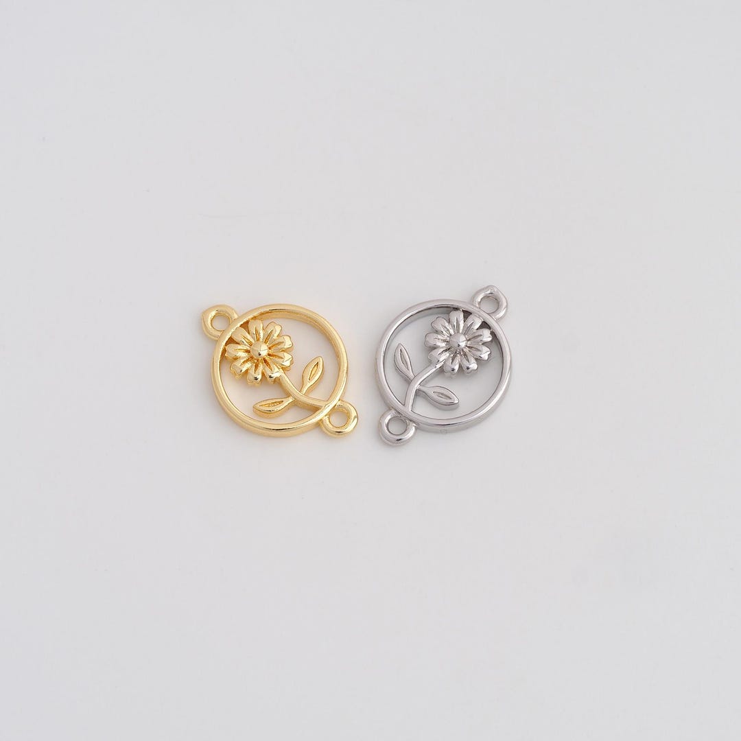 Gold Flower Connectors,18k Gold Filled Flower Connectors,diy Jewelry ...