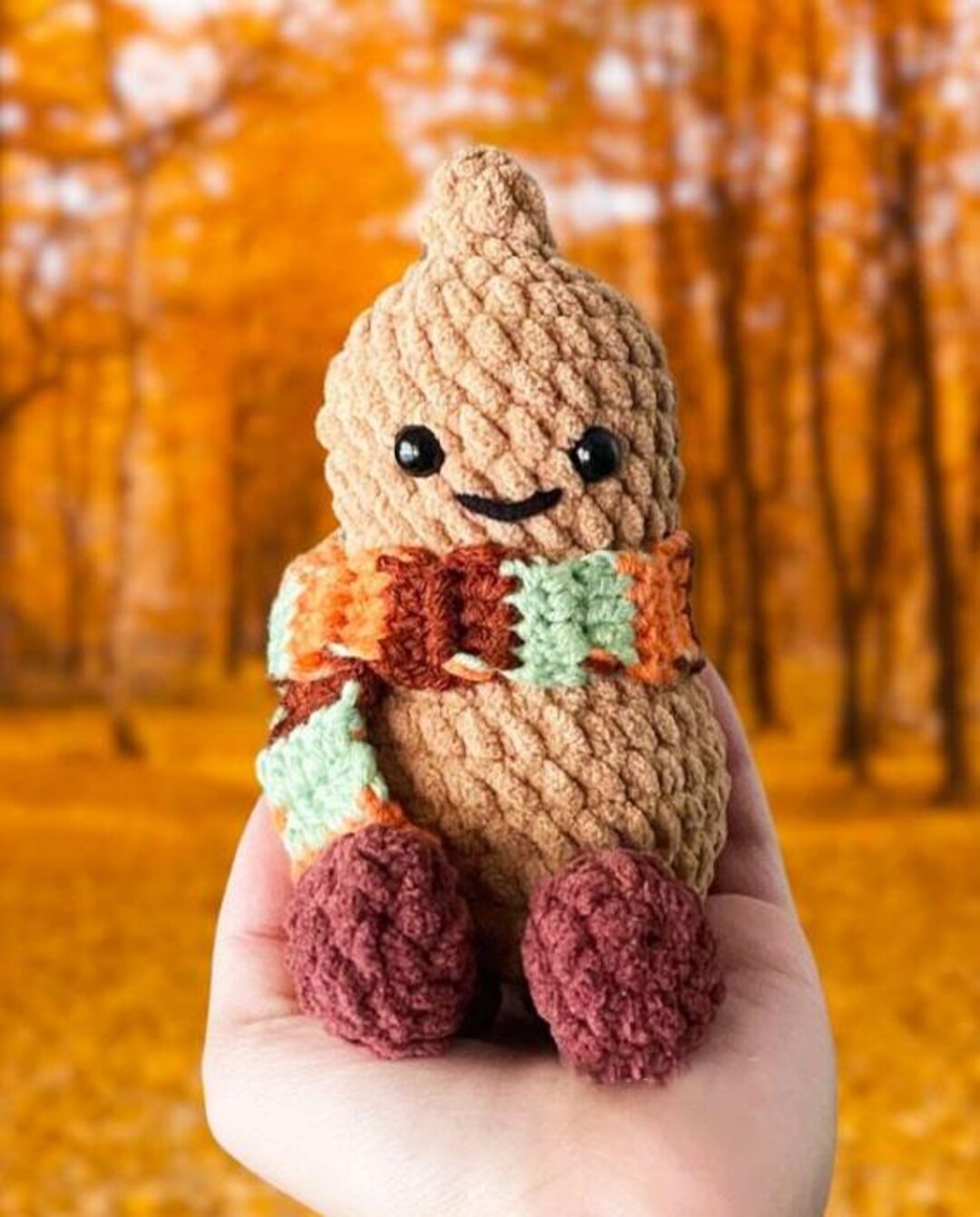 Peter the Peanut PDF Crochet Pattern - No Sew Crochet Pattern, Food Amigurumi, Food Crochet ...