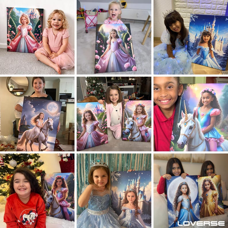 Personalized Pink Princess AI Portrait – Custom Character Art, Unique ...