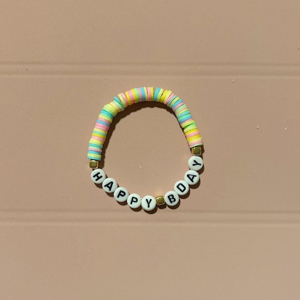 Happy Clay Bracelet - Etsy