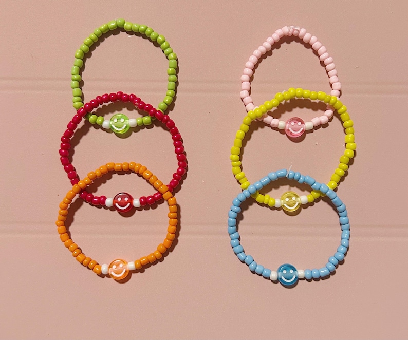 Smiley Face Bracelet | Handmade Jewelry | Colorful | Happy | Smiles ...