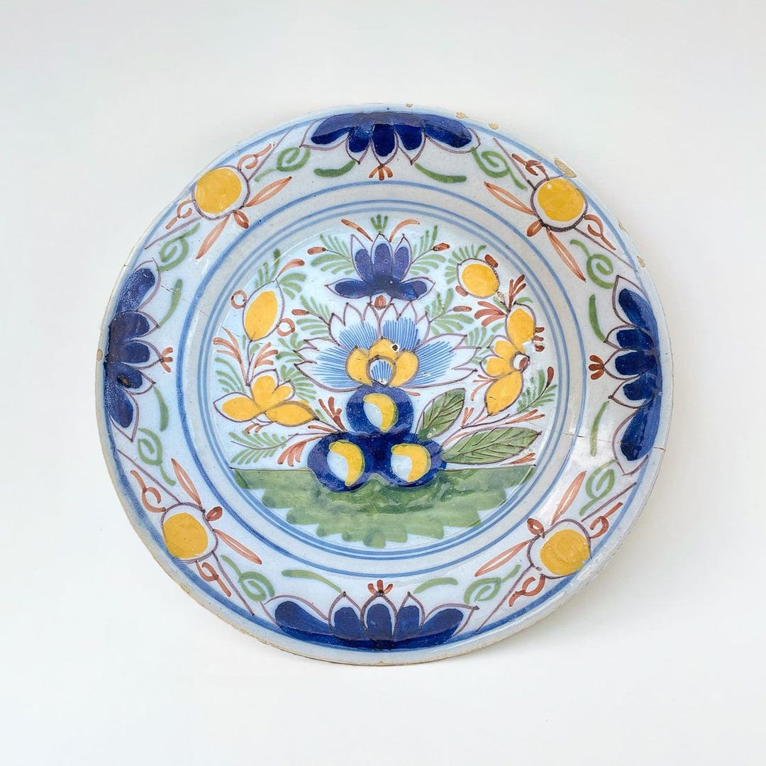 A Dutch Delft Plate, Late 18th Century - Etsy