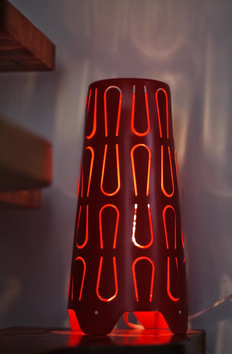 Vintage IKEA Kajuta Table Lamp – Red Metal Scandinavian Lighting - Etsy