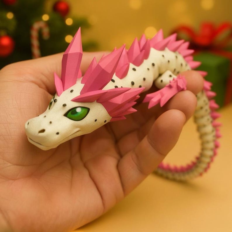 Articulated Dragon 3D Printable | Fidget Toy STL | Flexible Dragon ...