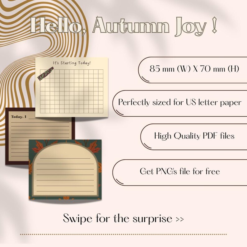 Fall Sticky Notes Printable | Autumn Planner Notes | Thanksgiving ...