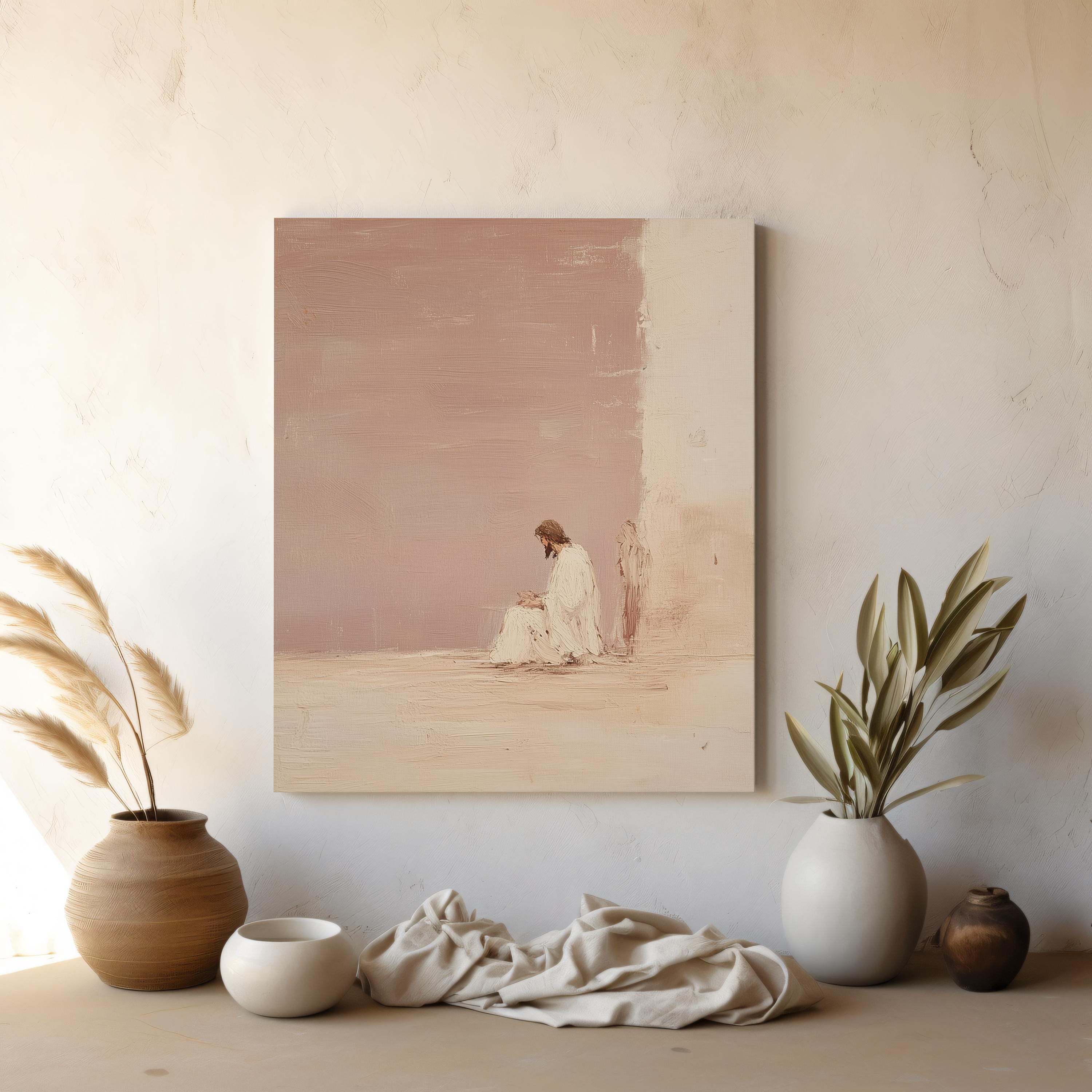 Jesus Contemplating - Printable Spiritual Wall Art, Faith-based ...