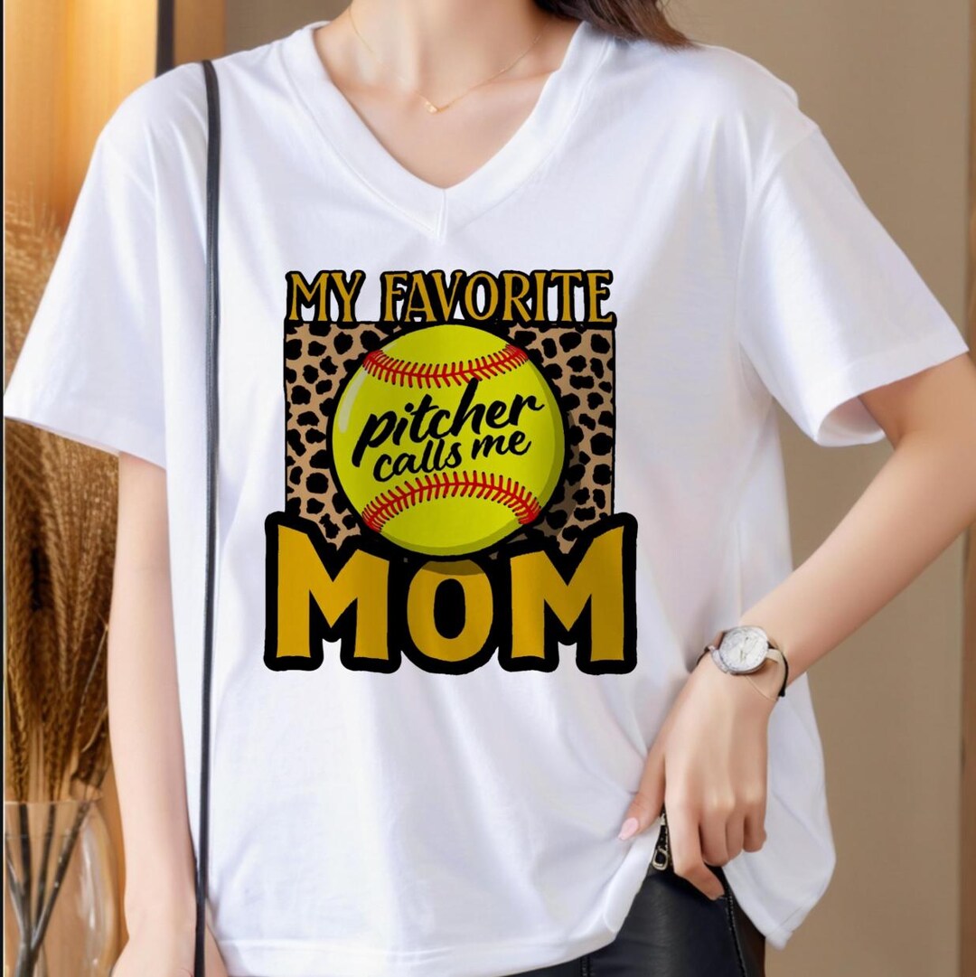 MY FAVORITE Pitcher Mom Cheetah Png Design, Softball Mother's Day Gift ...