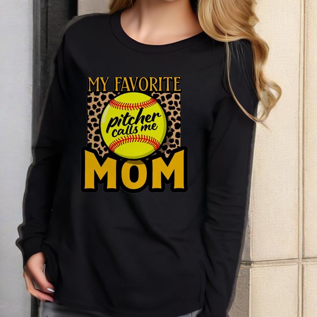 MY FAVORITE Pitcher Mom Cheetah Png Design, Softball Mother's Day Gift ...
