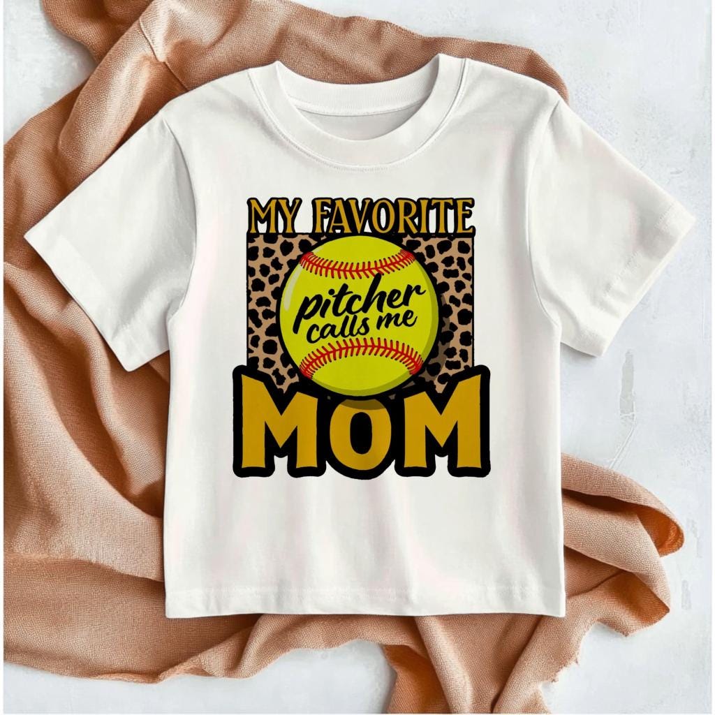 MY FAVORITE Pitcher Mom Cheetah Png Design, Softball Mother's Day Gift ...