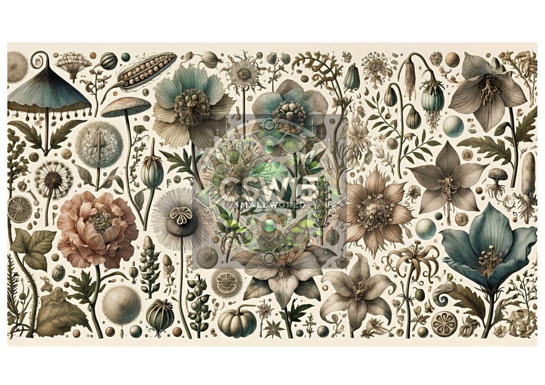 Fantasy Botanical Collage Sheets – 8 Pack A4 Printable Junk Journal ...