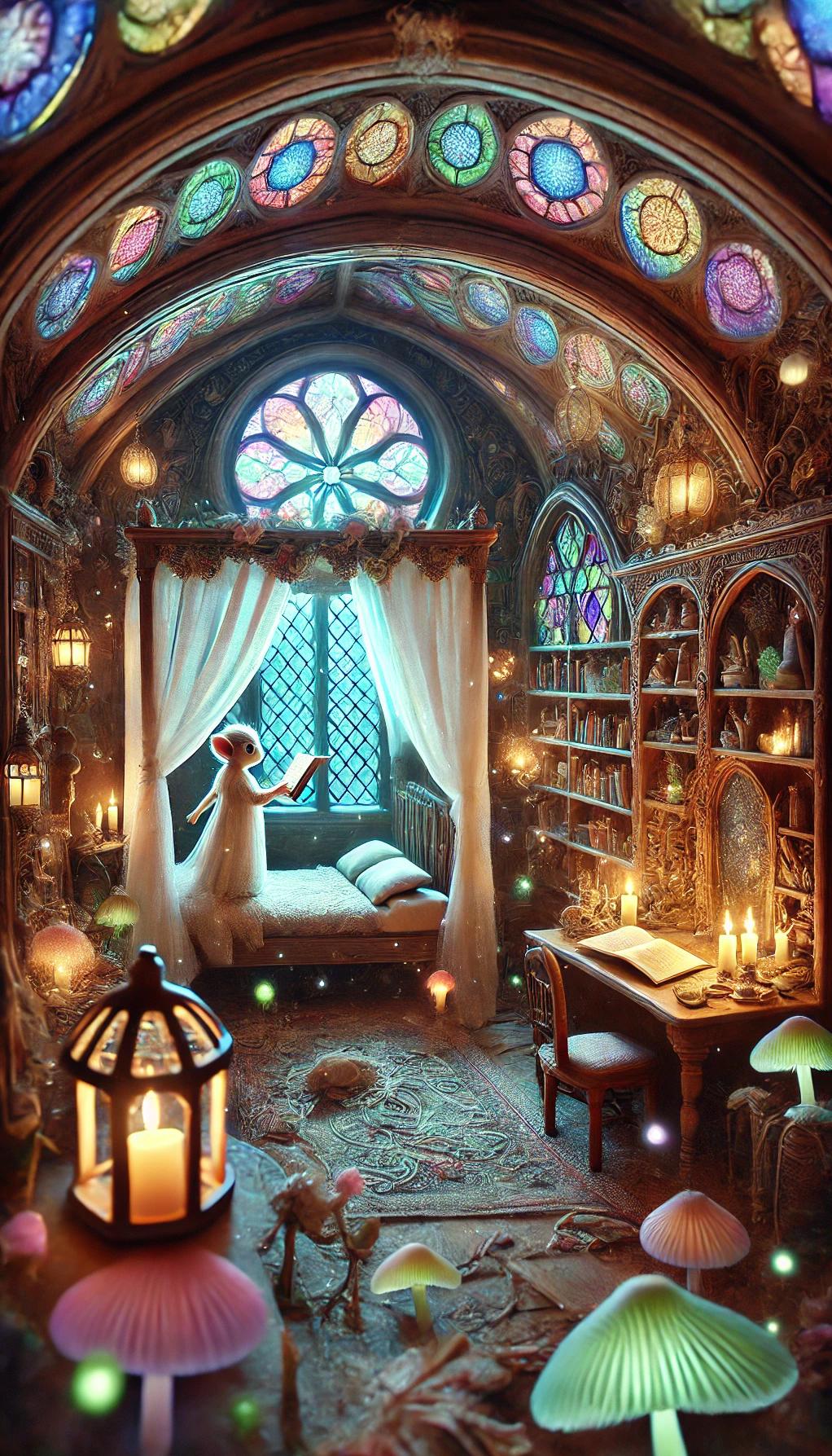 Magical Fantasy Library Wallpaper Set - Etsy