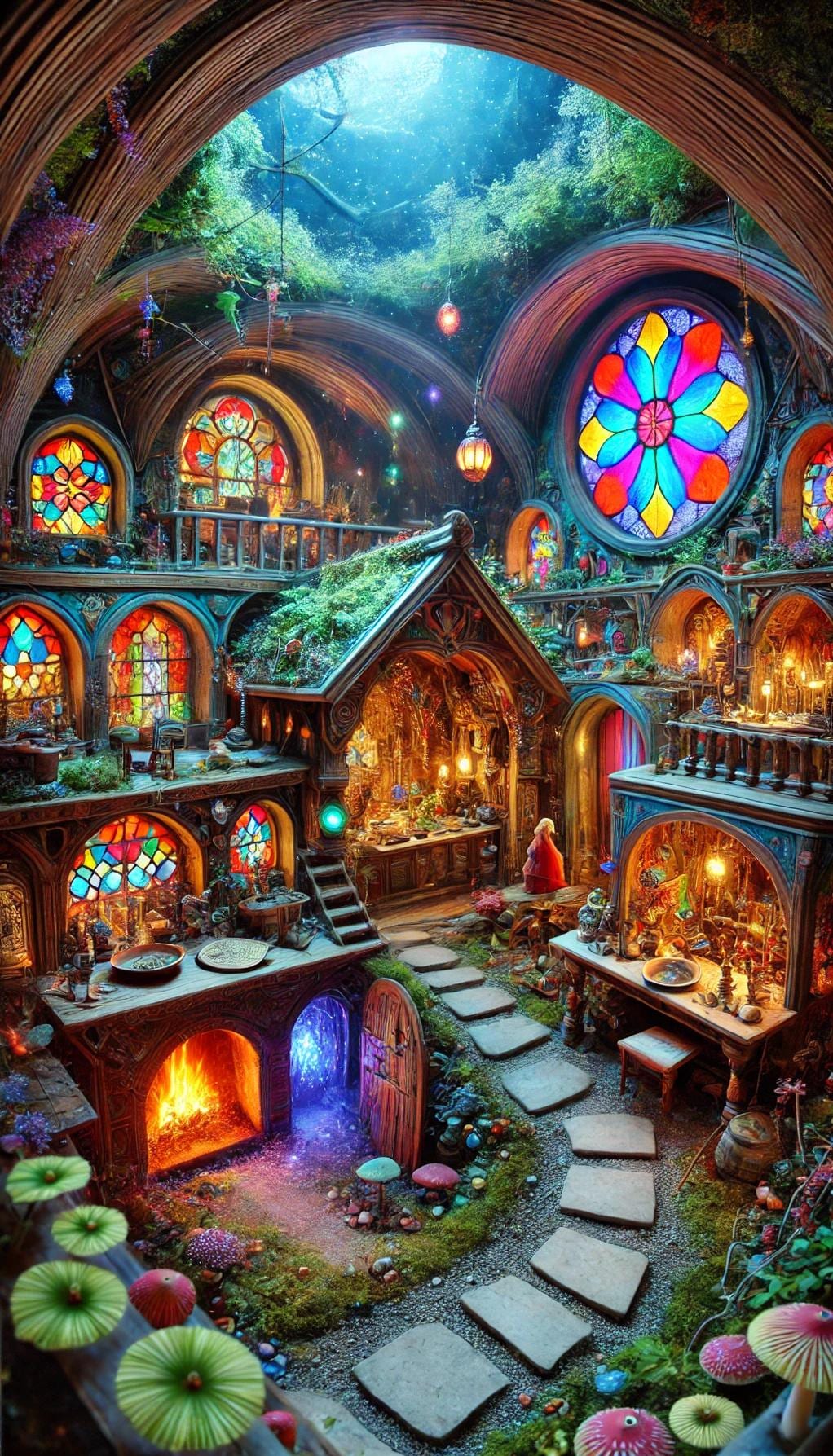 Magical Fantasy Library Wallpaper Set - Etsy