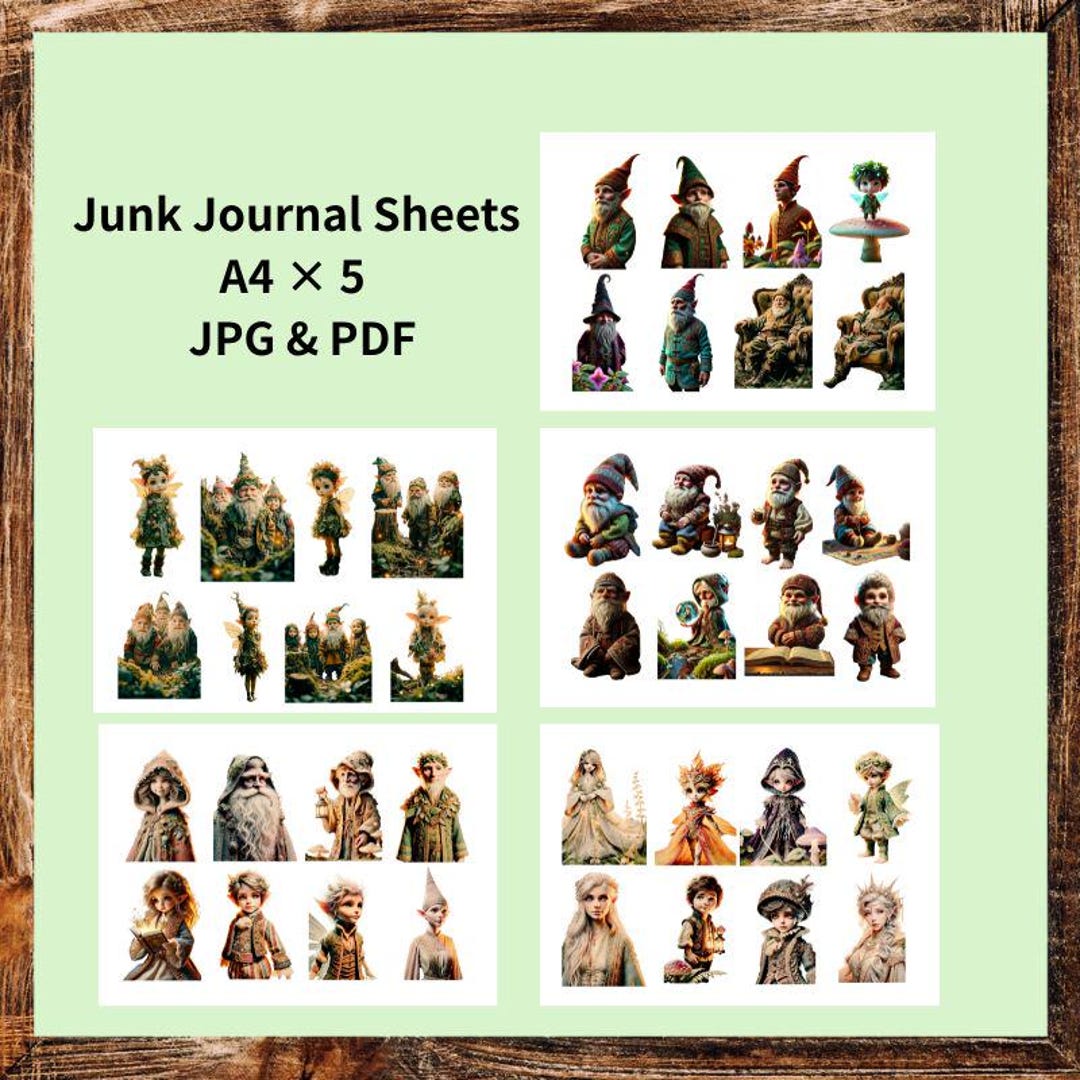 Fantasy Character Collage Sheets - 40 Junk Journal Printable Characters ...