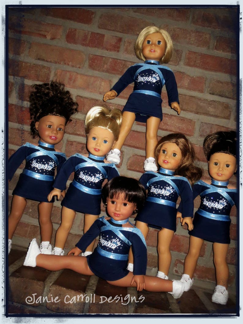 DELUXE Custom Cheerleader Uniform Set for 18" Doll Such as the American ...