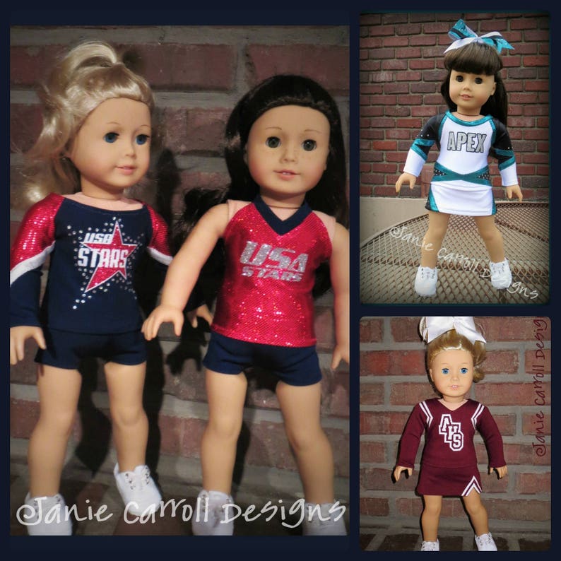 DELUXE Custom Cheerleader Uniform Set for 18" Doll Such as the American ...