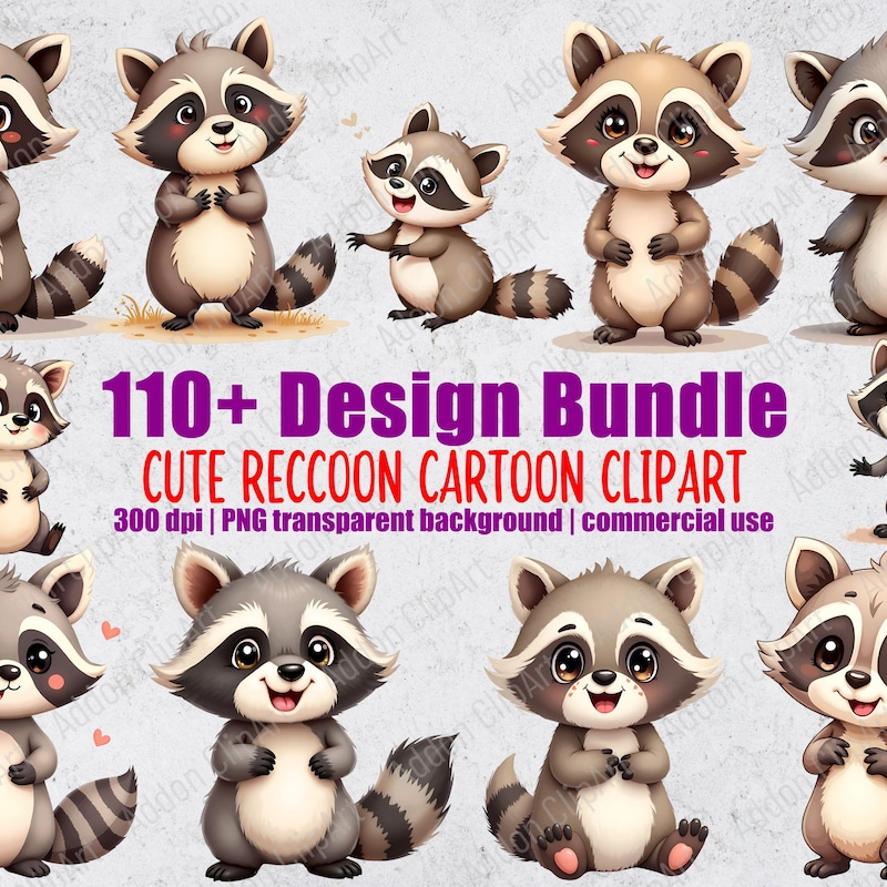 Raccoon Drawing Clip Art - Etsy