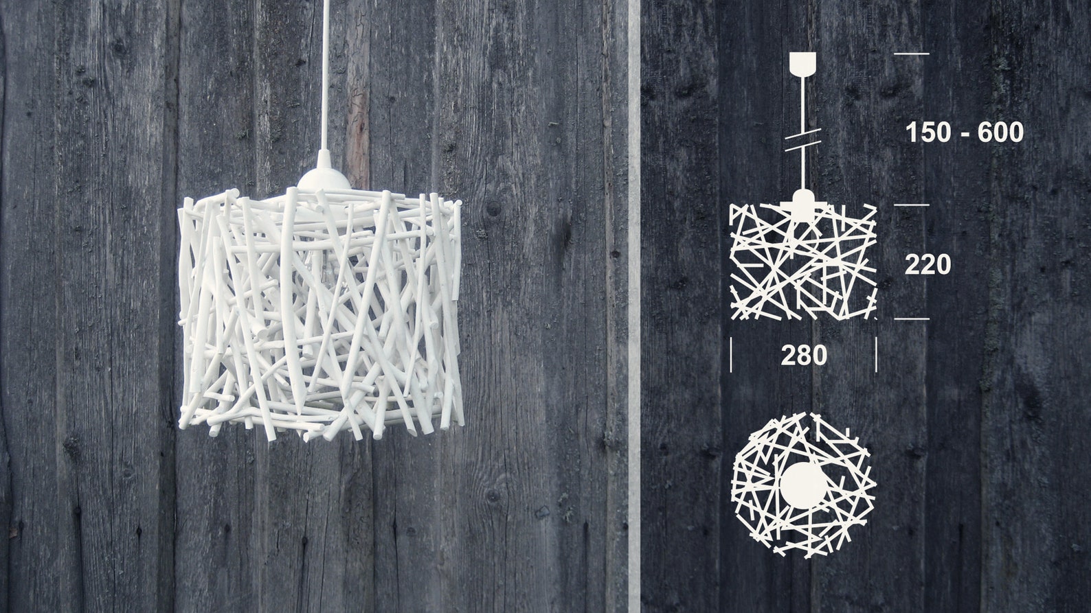 BUSH_280 - Pendant Lamp Made of Painted Branches. - Etsy