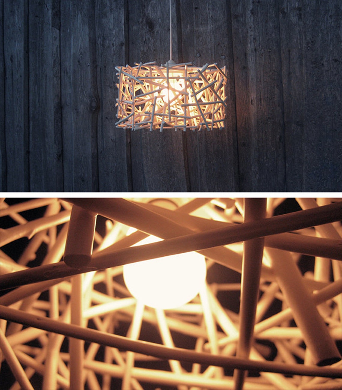 BUSH_420 Pendant Lamp Made of Painted Branches. - Etsy