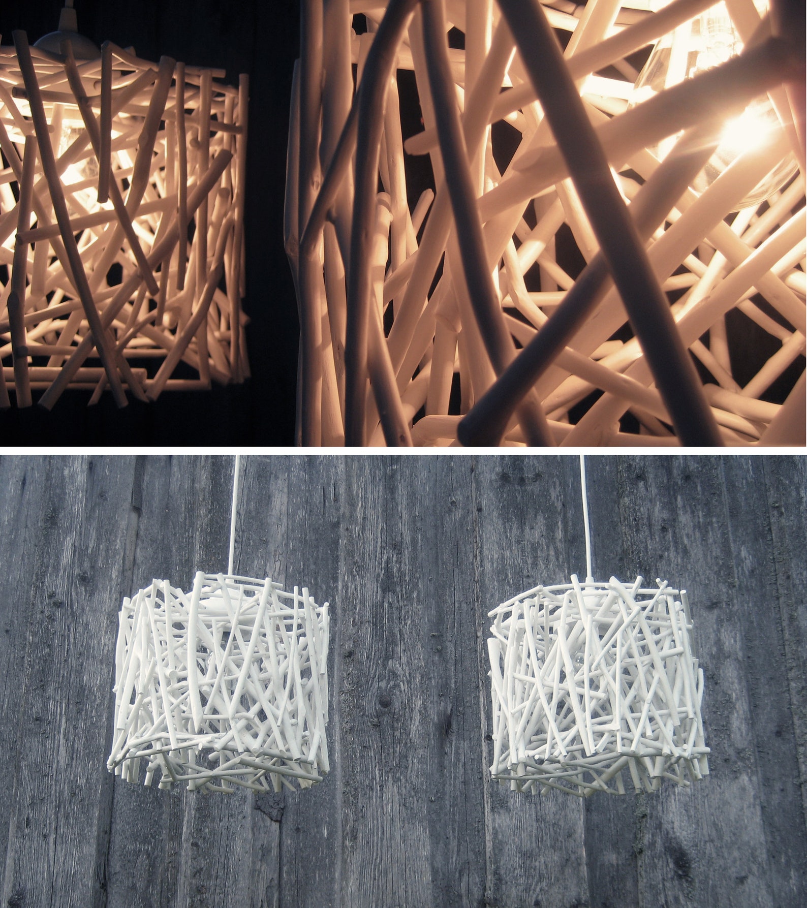 BUSH_280 - Pendant Lamp Made of Painted Branches. - Etsy