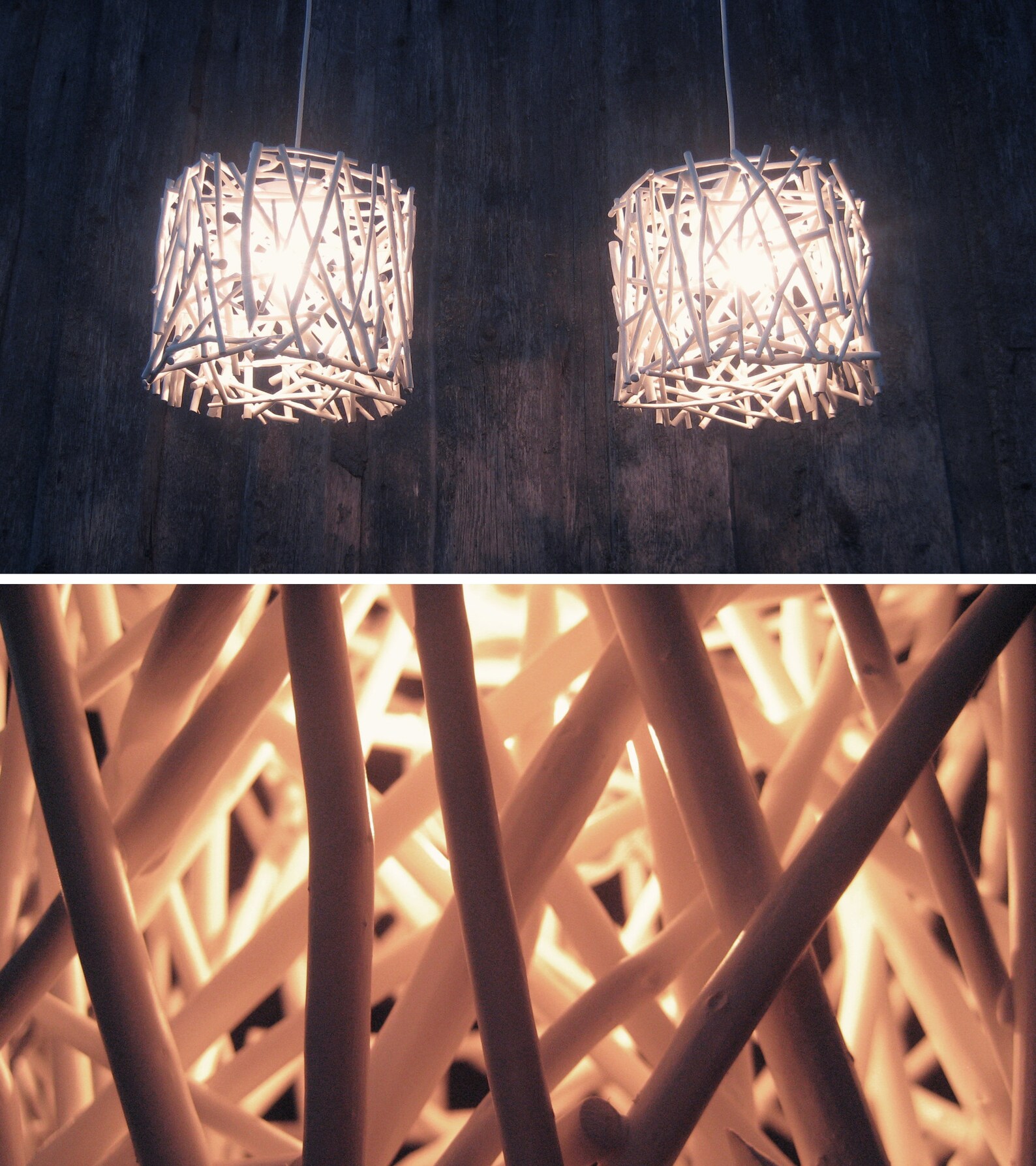 BUSH_280 - Pendant Lamp Made of Painted Branches. - Etsy