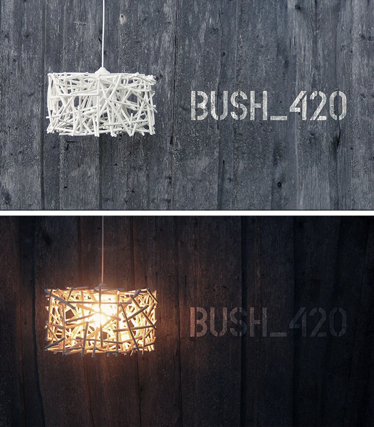BUSH_420 Pendant Lamp Made of Painted Branches. - Etsy
