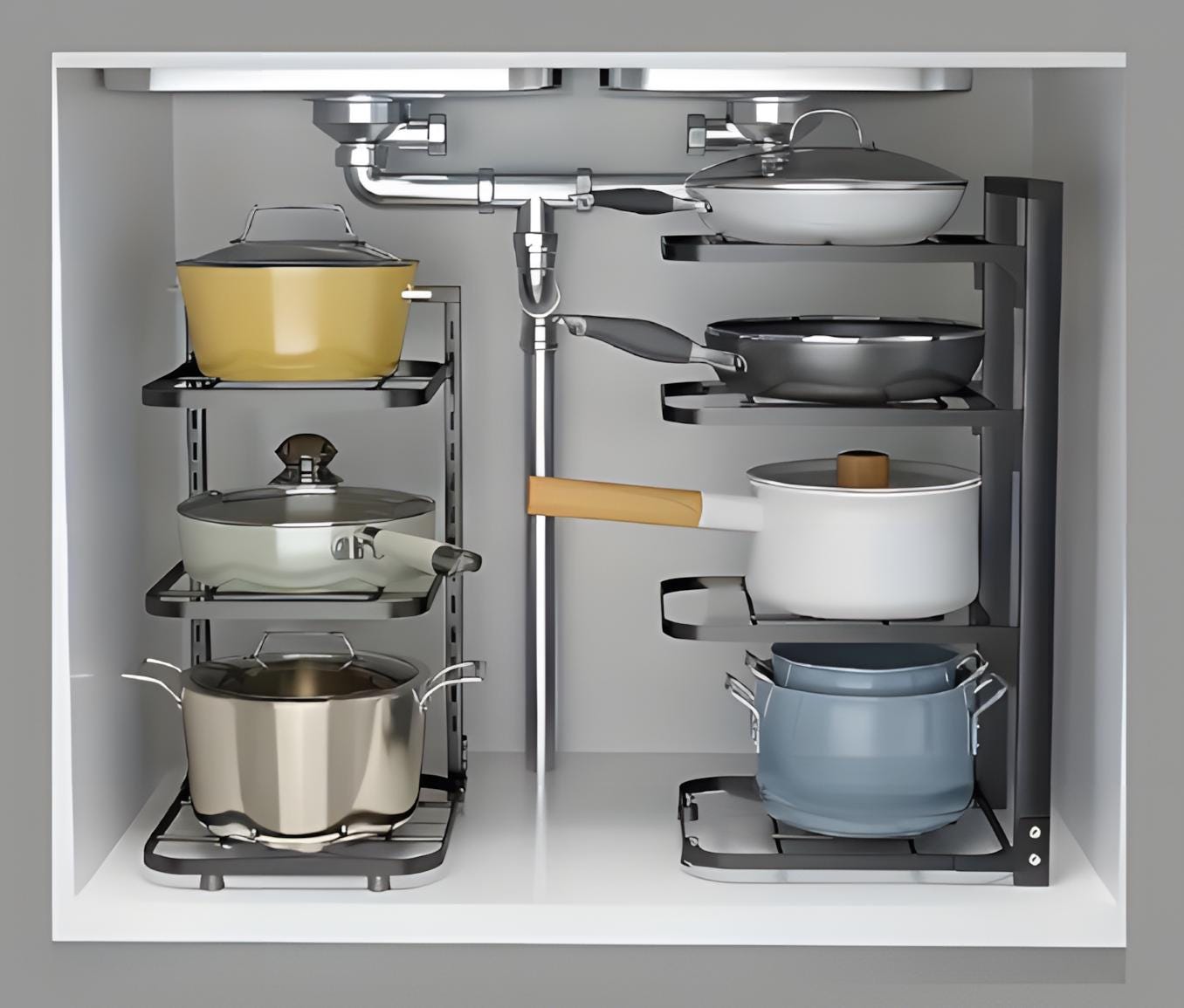 Adjustable Stainless Steel Pot Rack: Space-saving Kitchen Organizer - Etsy
