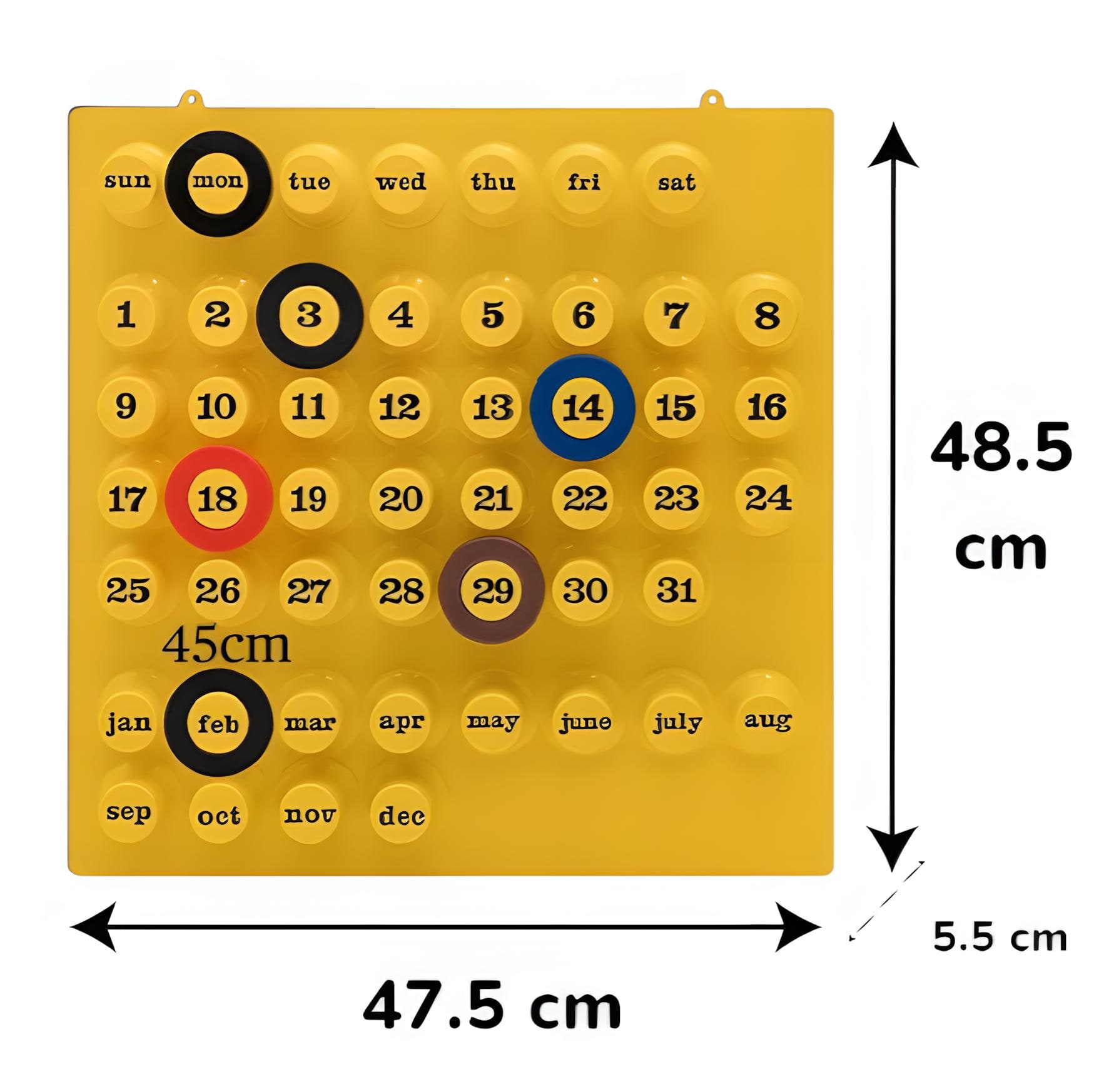 Perpetual Ring Date Calendar – Vintage-inspired Metal Calendar for Desk ...