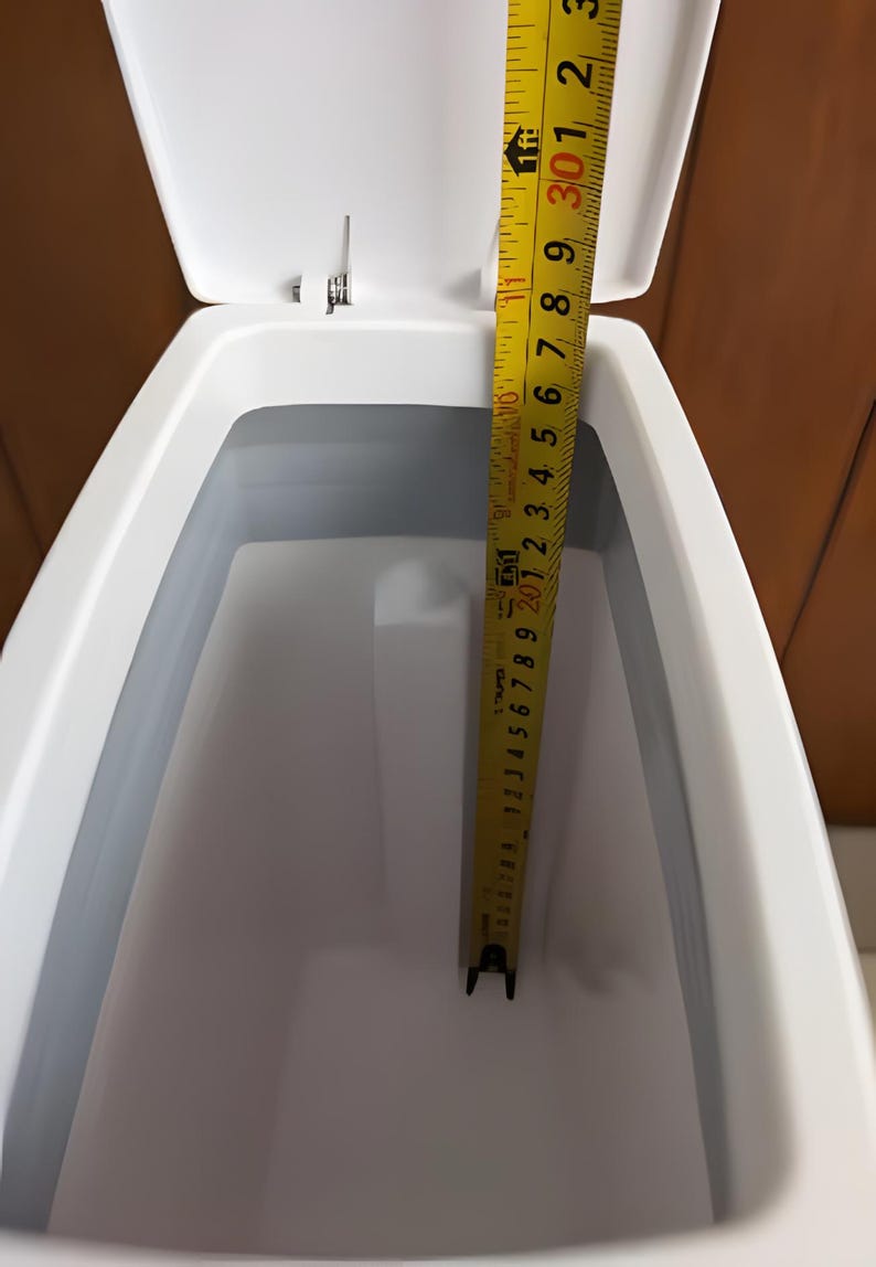 Slim Bathroom Trash Can With Lid, Toilet & Cleaning Brush Set - Etsy