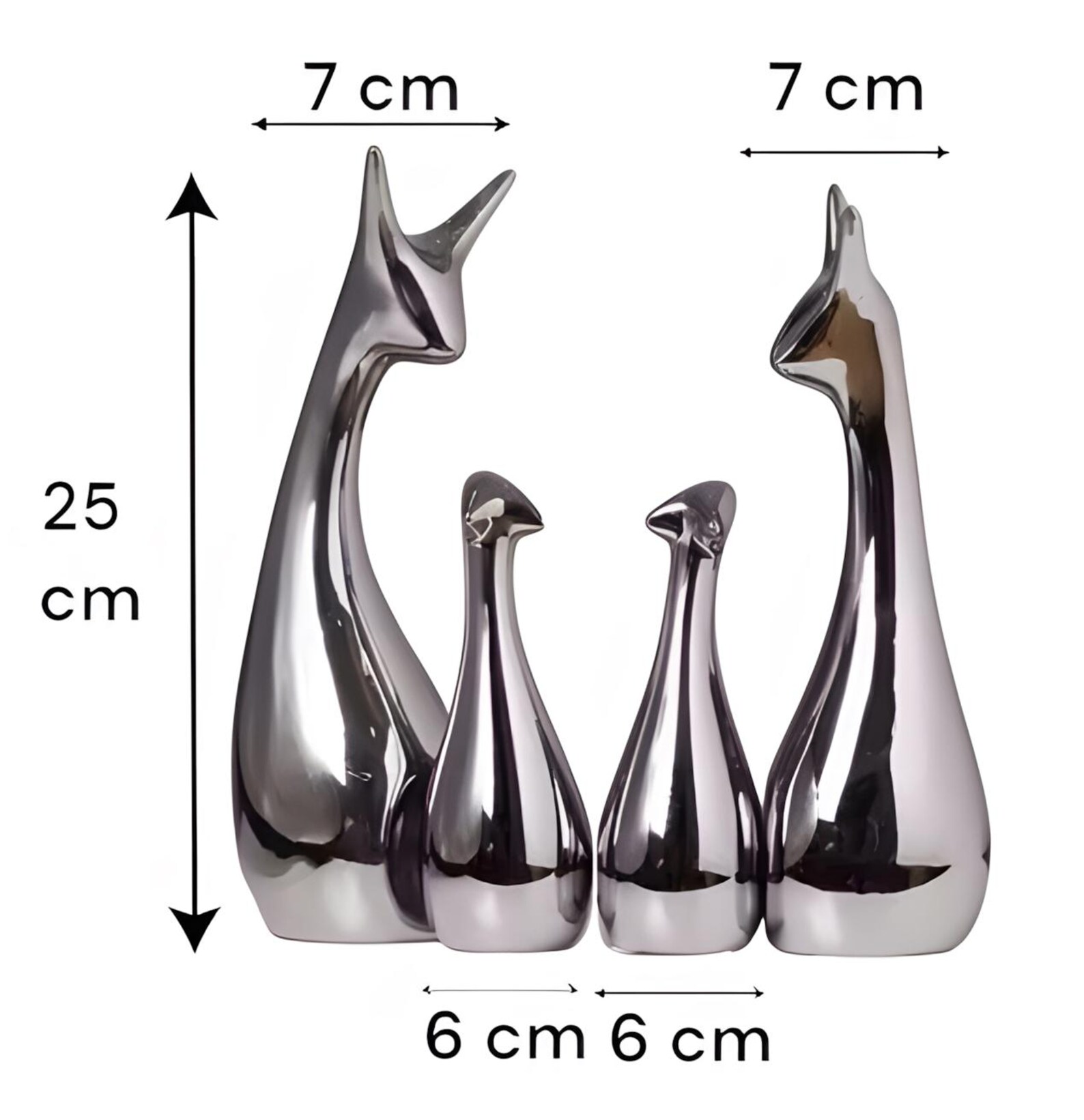 Luxurious Home Display Modern Silver Figurine - Etsy
