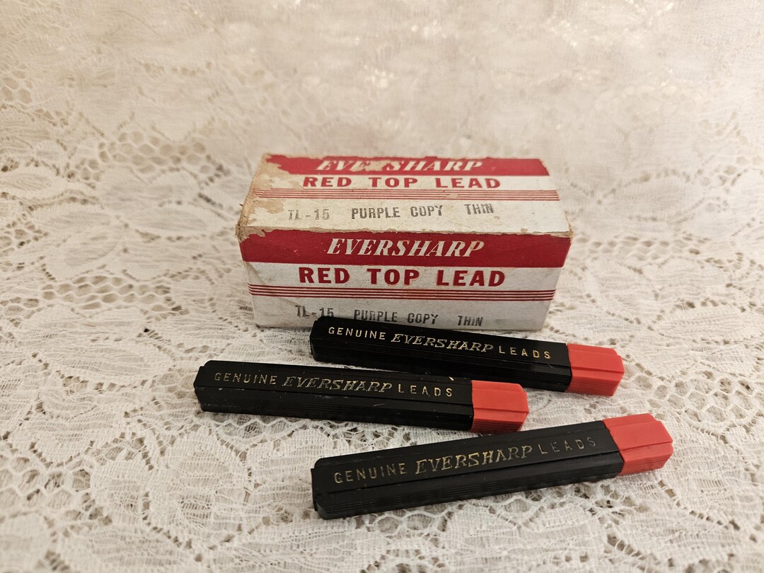 Full Box Vintage 1940s-50 Eversharp Red Top Pencil Lead Cases W Leads ...