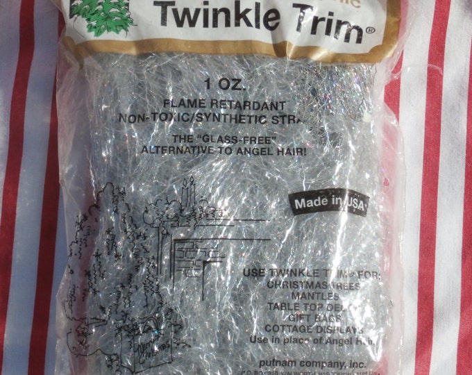 Silver Holographic Twinkle Trim, Like Angel Hair, for Christmas ...