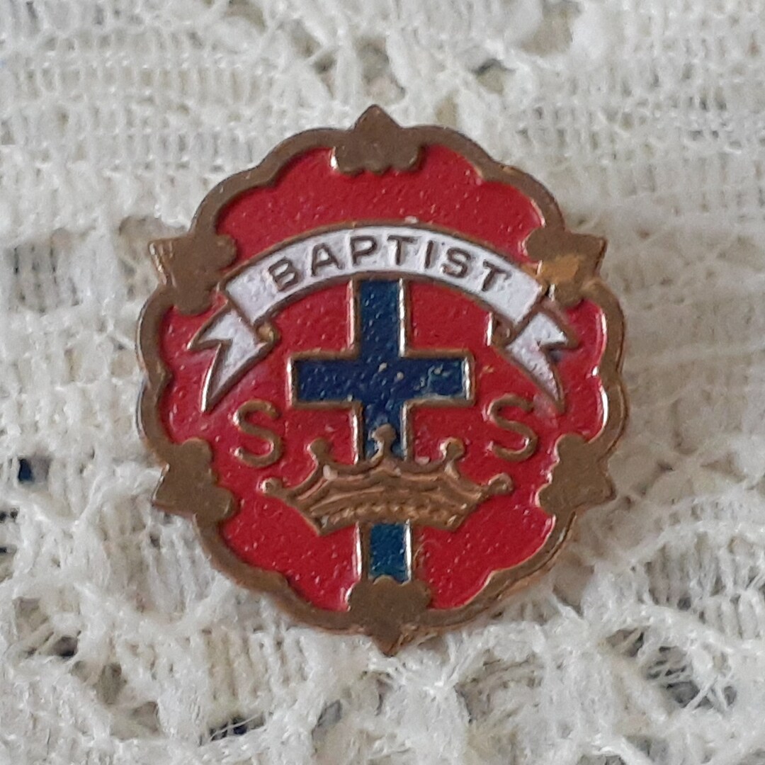 Vintage Cross and Crown Baptist Sunday School Pin by Broadman Supplies ...