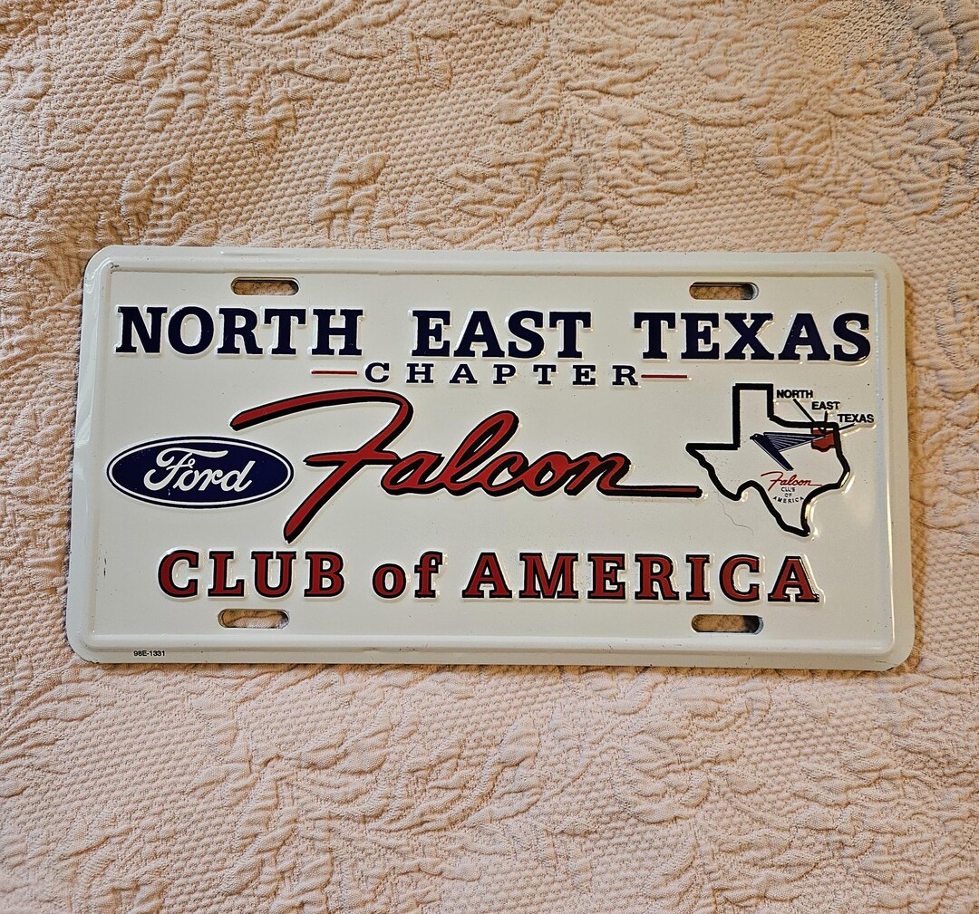 Vintage Ford Falcon Club License Plate North East Texas Chapter - Etsy