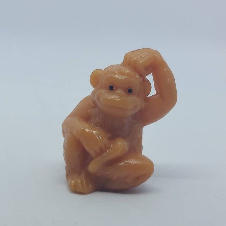 Art & Collectibles Monkey Figurine Vintage Solid Flexible Plastic Toy ...