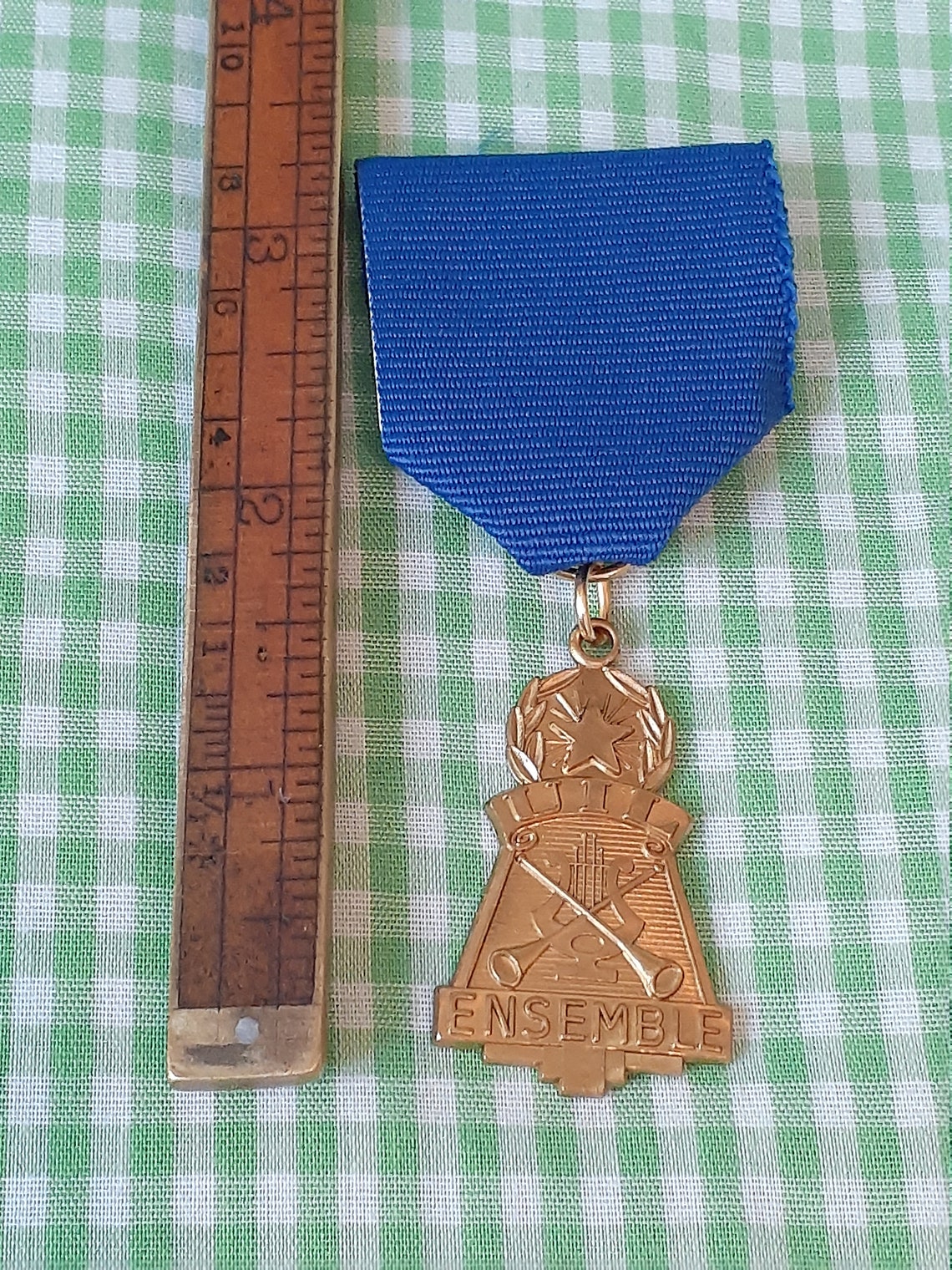 Vintage UIL Ensemble Band Blue Ribbon Hold Medal - Etsy
