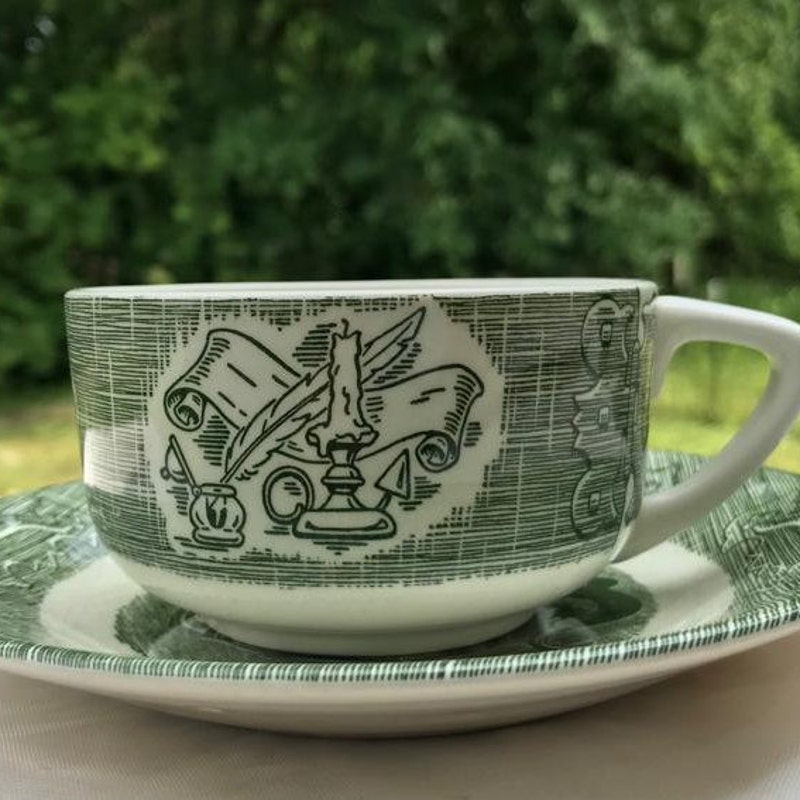 Green Transferware - Etsy